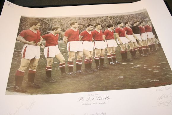 Bonhams : "The Last Line Up" Busby Babes, limited edition print taken ...