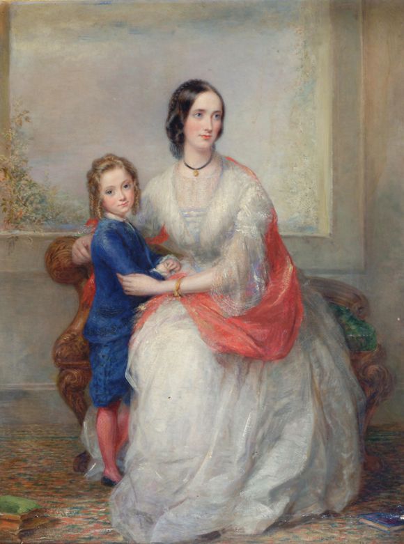 Bonhams : George Richmond (1809-1896) 'Portrait of Emmeline Gibb, wife ...