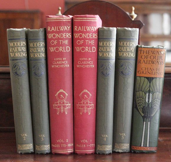Bonhams : A collection of early-mid 20th century railway books comprising Pearson, Railways and ...