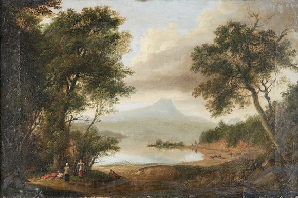 Bonhams : Patrick Nasmyth (1787-1831) "Loch Ard with Ben Lommond (sic) N.E. side" 31 x 46cm (12 ...