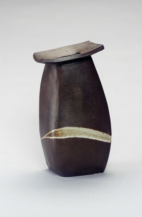 Bonhams : Janet Leach a tall leaning Vase, circa 1975 Height 34cm (13 3 ...
