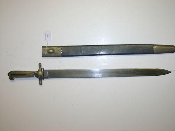 Bonhams : A Prussian Jaeger Rifle sword bayonet