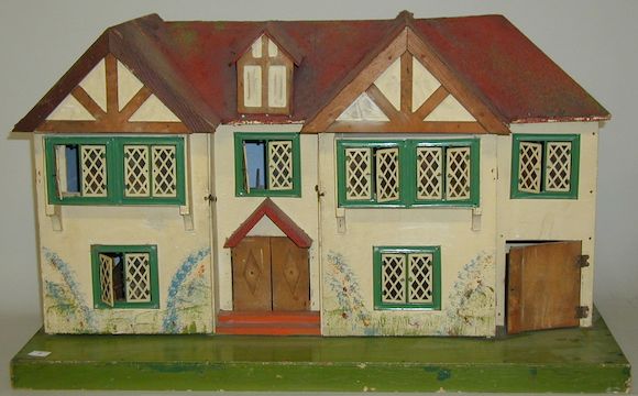 Bonhams : Triang wooden double fronted dolls house,