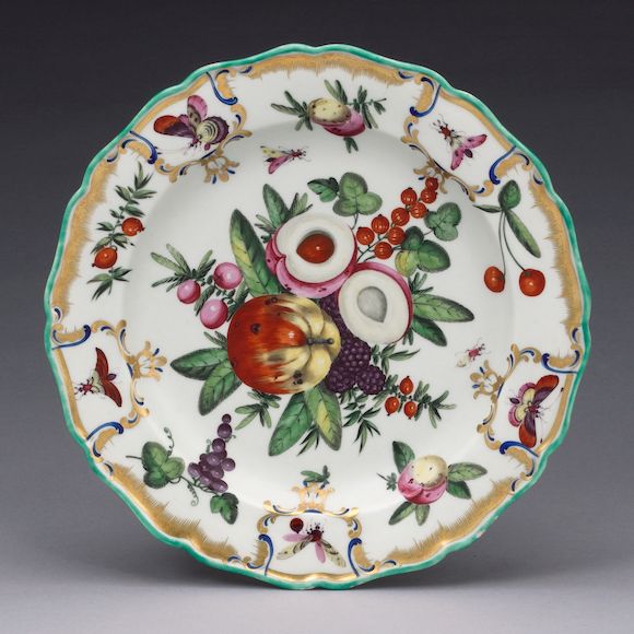 Bonhams : A magnificent Worcester plate from the Duke of Gloucester ...