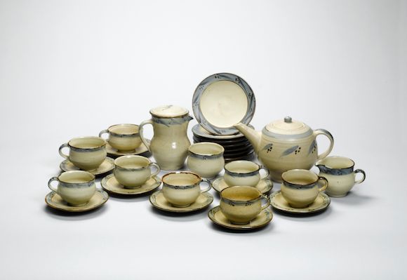 Bonhams : Bernard Leach a Tea Set, 1950 Diameter of Side Plates 16cm (6 ...
