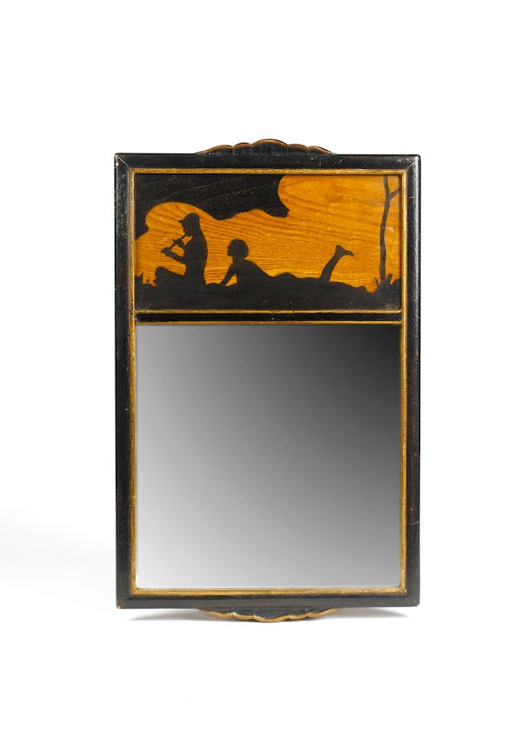 Bonhams : Rowley Gallery A Mirror and Two Decorative Panels, circa 1920