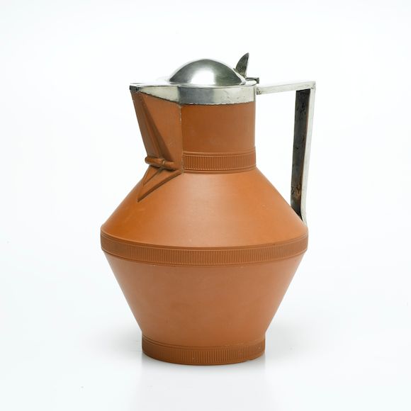 Bonhams : Christopher Dresser for Watcombe A Terracotta Jug with Silver ...