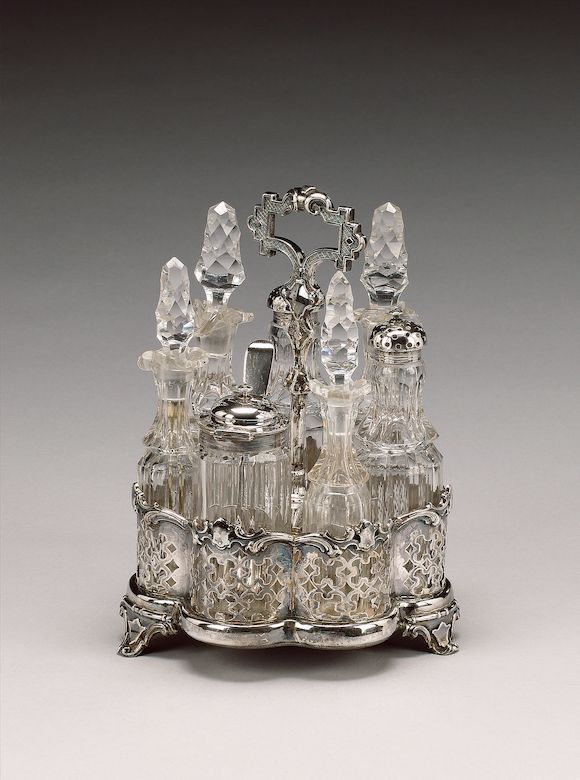Bonhams : A Victorian seven bottle silver cruet frame, by Henry ...