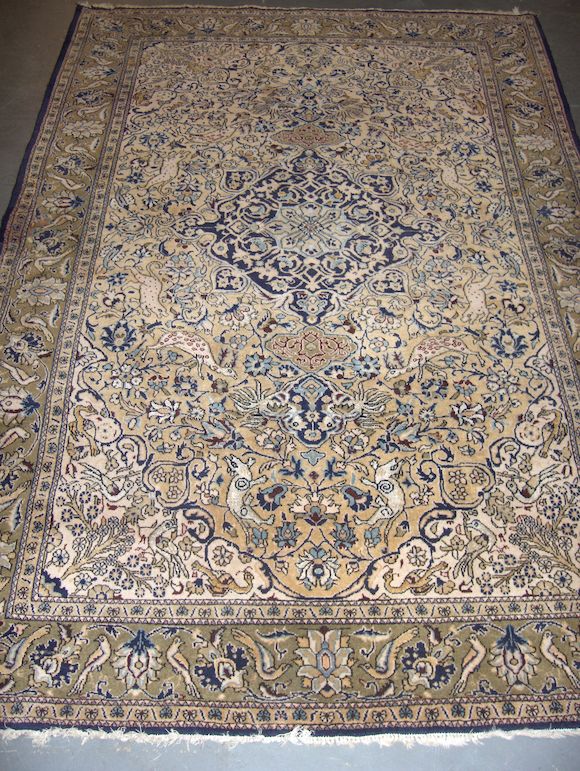 Bonhams : A Ghom rug Central Persia, 208cm x 137cm