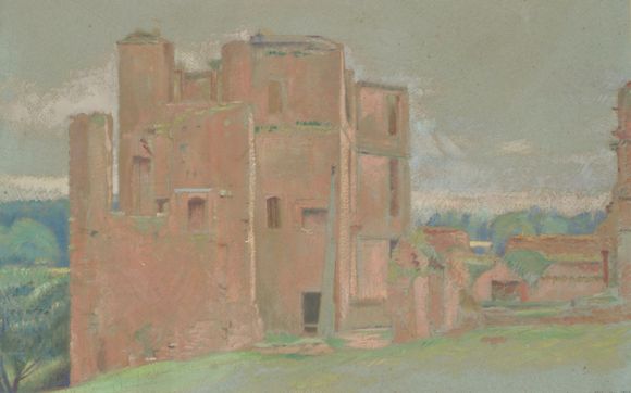 Bonhams : Sir William Rothenstein (British, 1872-1945) Ruins of a castle.