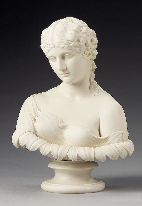 Bonhams : A parian bust of 'Clytie', circa 1855,