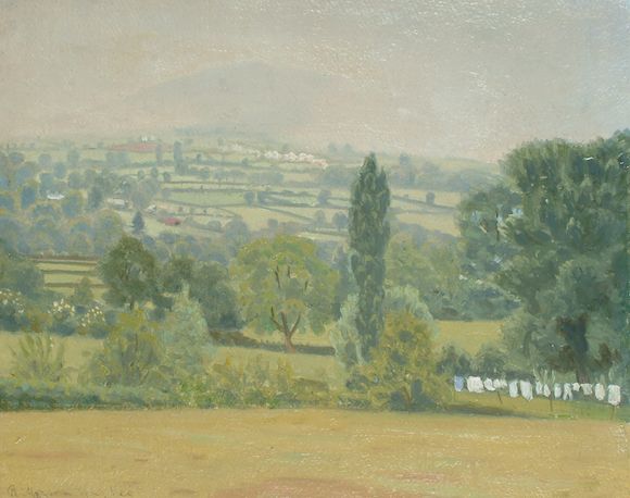 Bonhams : Robert Morson Hughes (British, 1873-1953) Landscape with ...