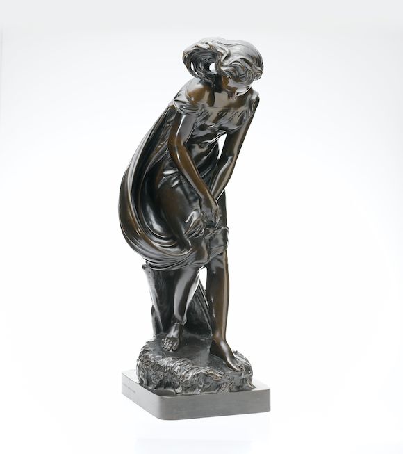 Bonhams : Henry Weekes A Bronze Model of a Woman with Starfish, circa 1860