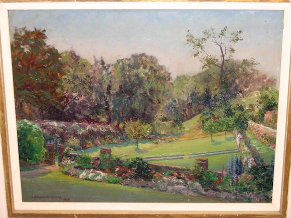 Bonhams : Arthur Bowmar Porter (Jersey 1876 - 1960) 'The Garden at Le ...