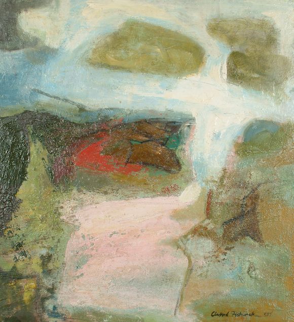Bonhams : Clifford Fishwick (British, 1923-1997) Abstract Landscape.