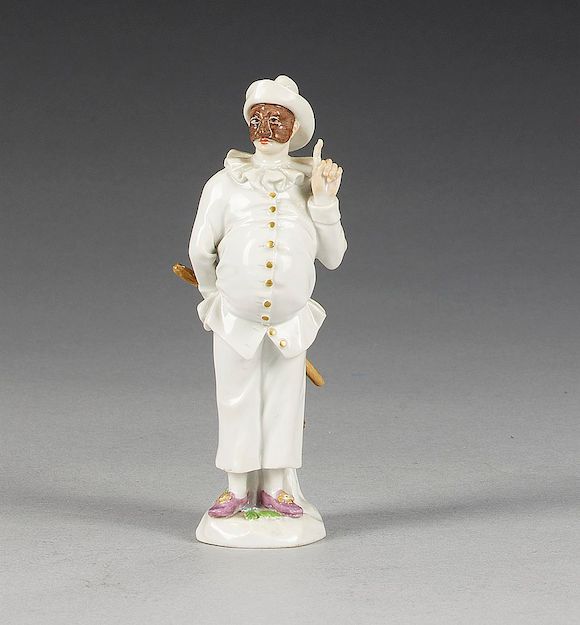 Bonhams : A Meissen figure of a masked man from the Italian Comedy ...