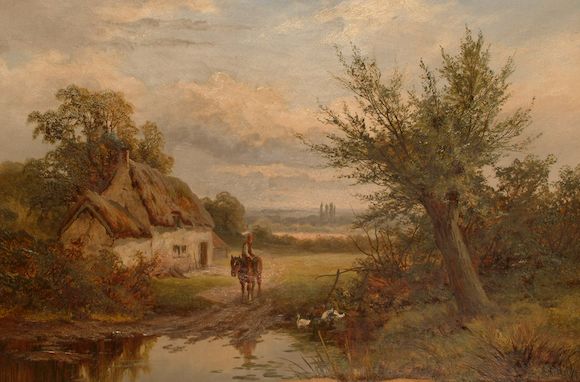 Bonhams : Charles Wilde (British, exh. 1880-1901) A moments rest for ...