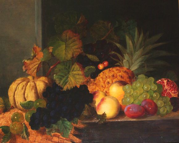 Bonhams : Joshua Cook (British, fl.1838-1848) Impressive still life of ...