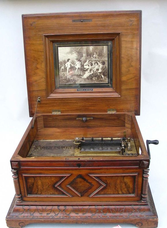 Bonhams : A Polyphon syle 45 disc musical box