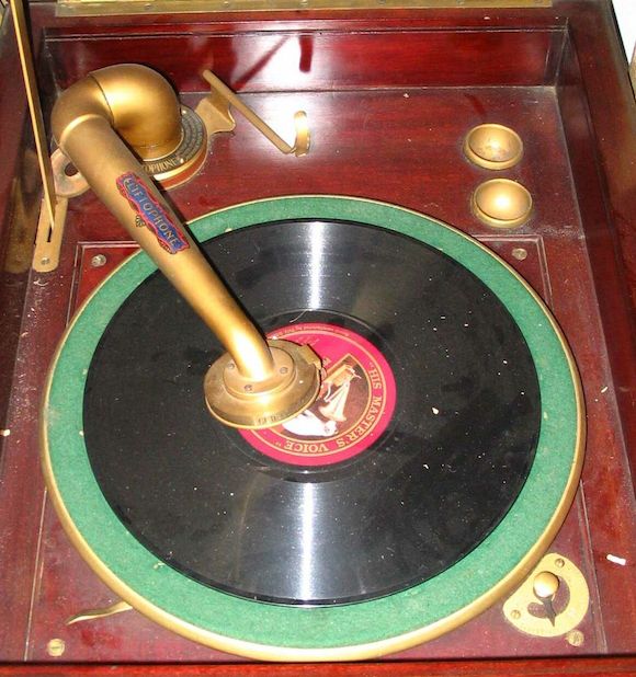 Bonhams : A Cliftophone mahogany cabinet gramophone