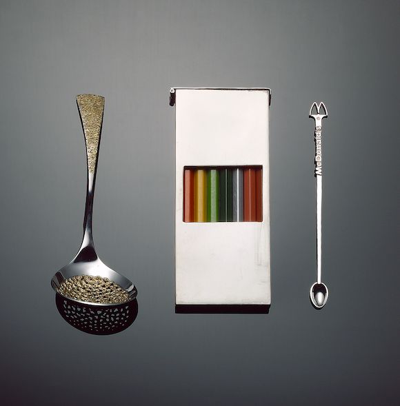 Bonhams : STUART DEVLIN : A silver and silver gilt sifter spoon, London ...