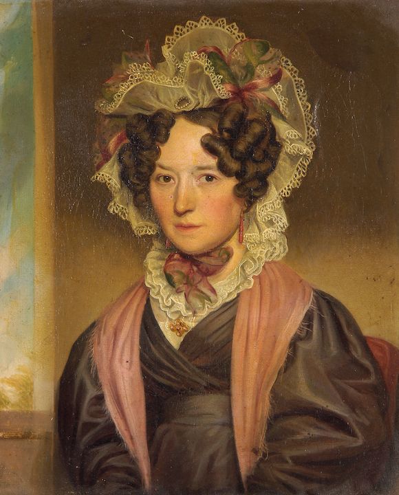 Bonhams : English School (c.1835) A portrait of Mrs Elizabeth Childs ...