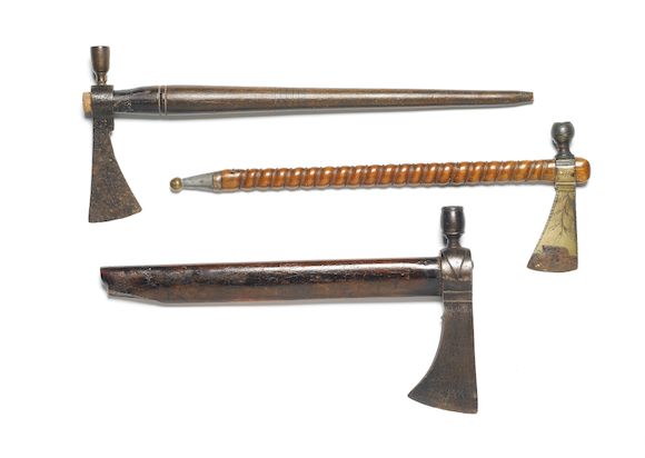 Bonhams : A Plains Indian tomahawk pipe 40cm.