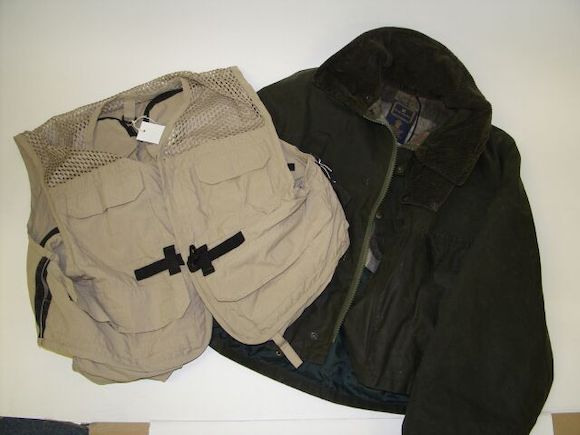 Bonhams : A Hardy oiled wading jacket