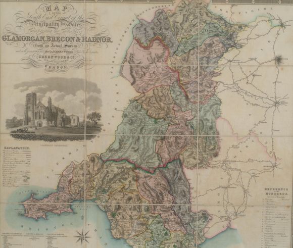 Bonhams : WALES GREENWOOD (CHARLES and JOHN) Map of the South East ...