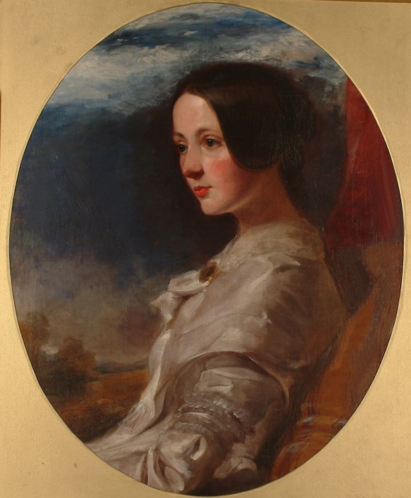 Bonhams : Richard Buckner (British, 1812-1883) Portrait of a beautiful ...