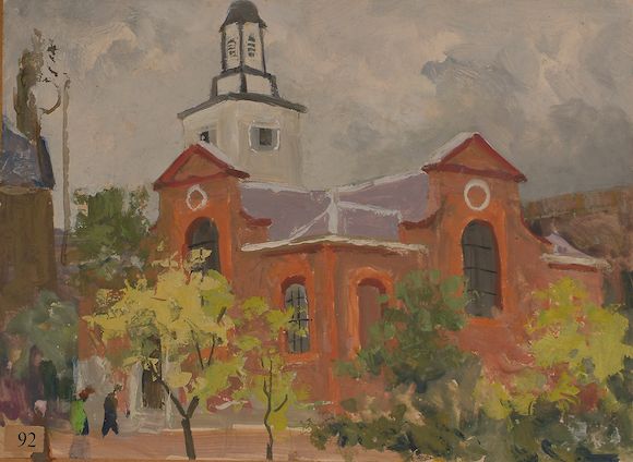 Bonhams : Alan Stenhouse Gourley (British, 1909-1991) 'A Wren Church ...