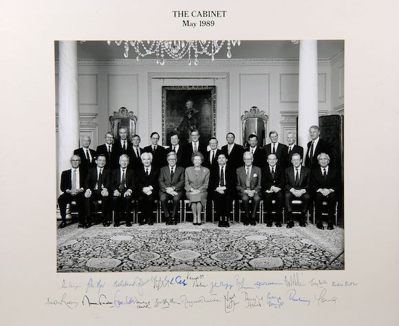 Bonhams : A photograph of The Cabinet under Margaret Thatcher, May 1989 ...