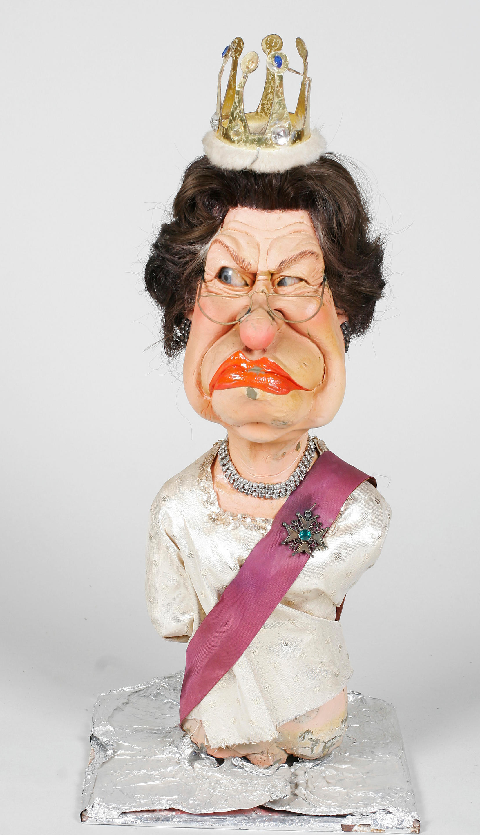 Spitting Image: a rare concept model of the puppet of Her Majesty Queen ...