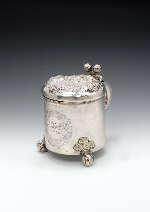 Bonhams : A late 17th century Scandinavian silver peg tankard, probably ...
