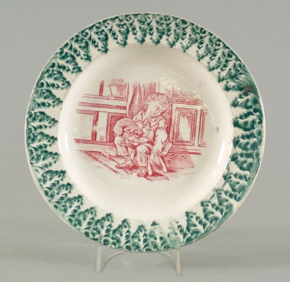 Bonhams : Two Llanelly pottery plates