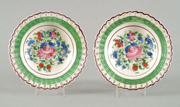 Bonhams : A pair of Cambrian Pottery bowls early 19th Century