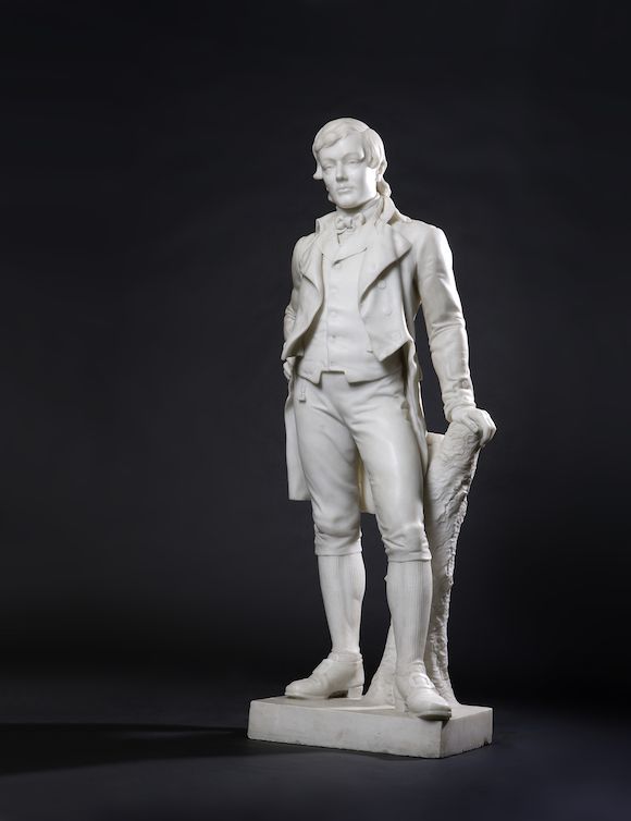 Bonhams : Thomas Stuart Burnett ARSA 1853-1888 A carved white marble ...