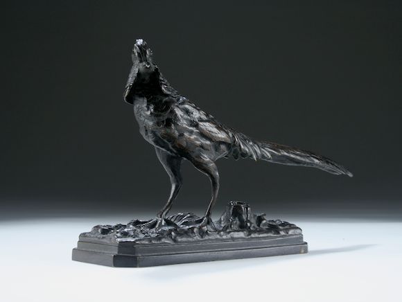 Bonhams : A patinated bronze Animalier figure, Henri Emile Adrien ...