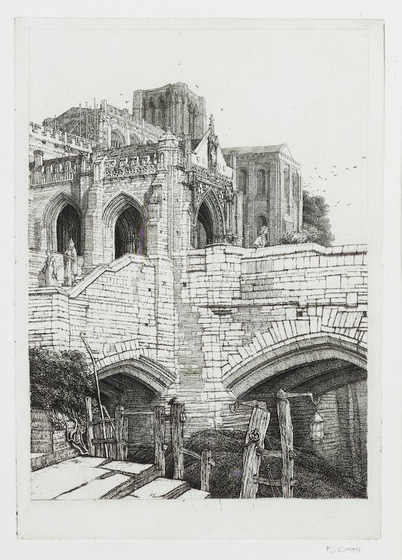 Bonhams : Frederick L Griggs Potter's Bow Etching, 1924, fifth state of ...