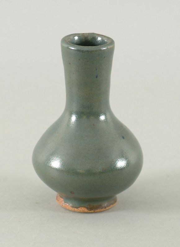 Bonhams : Bernard Leach a green Chinese form Vase, 1950's Height 6in ...