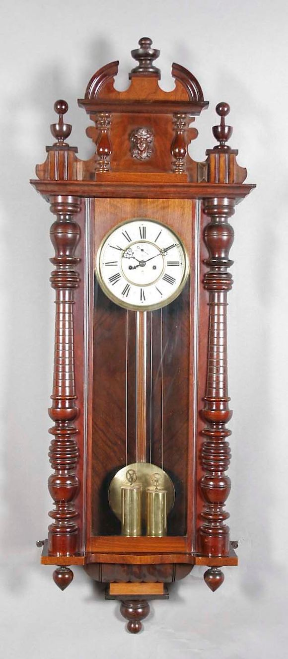 Bonhams : A late 19th/early 20th century Vienna regulator style walnut ...