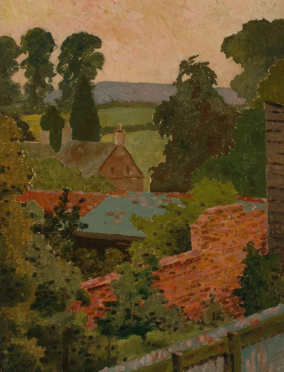 Bonhams : George Charlton (British, 1899-1979) The Farm at Leonard ...