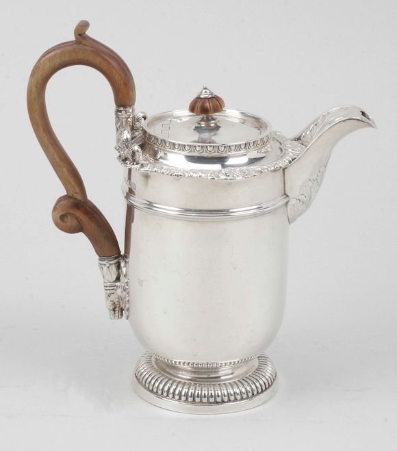 Bonhams : A hot water pot By Sebastian Henry Garrard, with retailer's ...