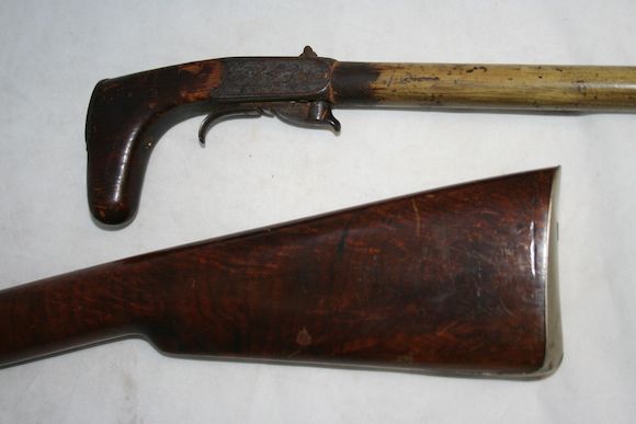 Bonhams : A 19th Century "poacher's" muzzle loading percussion walking ...