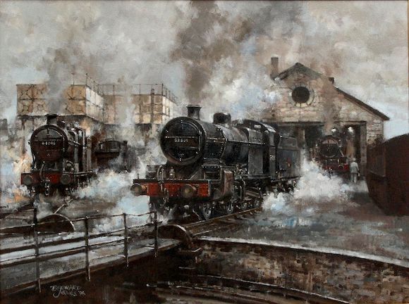 Bonhams : Bernard Jones 1996 Steam engines leaving the Bath engine shed ...