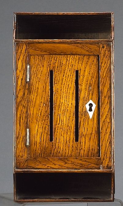 Bonhams : A 19th century correspondence oak letter box