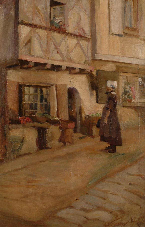 Bonhams : Milly Childers (British, fl.1890-1921) A sunny street.