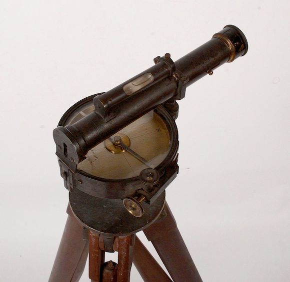 Bonhams : A 19th Century brass and enamelled levelTroughton Simms, London