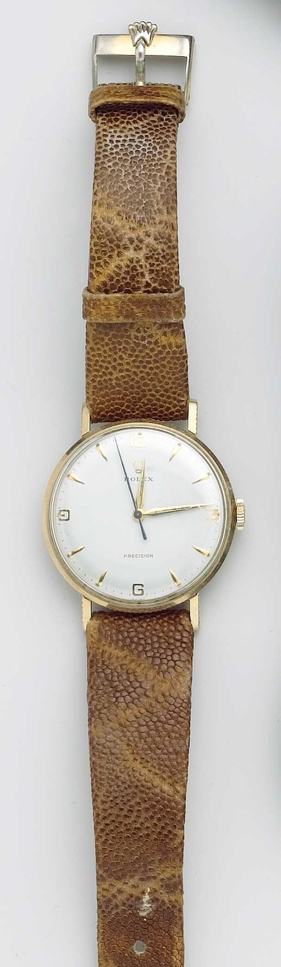 Bonhams : Rolex.A 9ct gold centre seconds wristwatch London hallmark ...