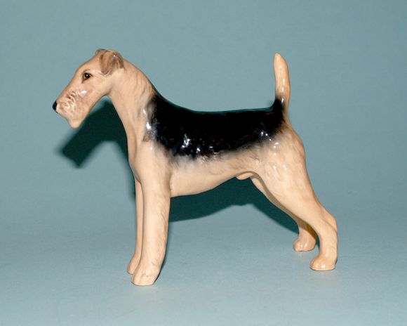 Bonhams : A Beswick model of an Airedale Terrier 'Cast Iron Monarch' 962,